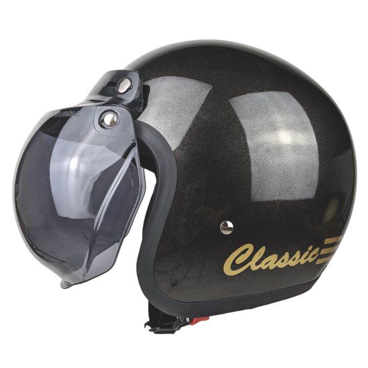 Helm Bogo Classic Garis Dewasa Wanita Pria Retro SNI Cowok Cewek ...