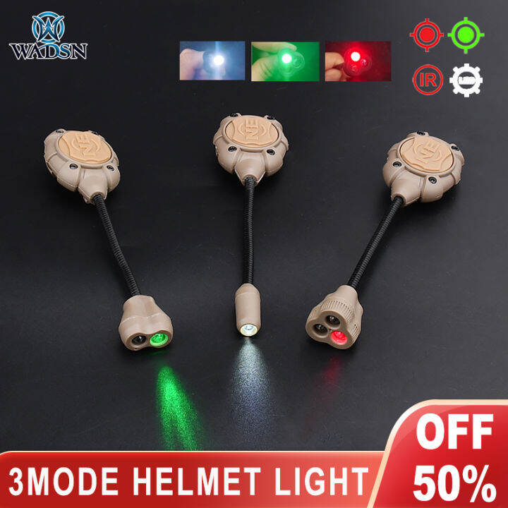 Wadsn Tactical Helmet Strobe Light 3 Mode LED Helmet Lights Mpl ...