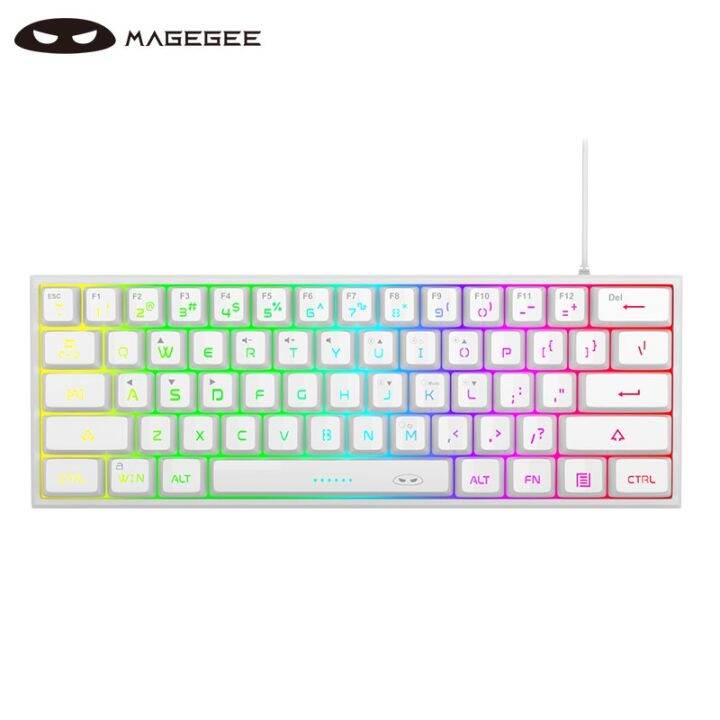 Magegee Ts92 คีย์บอร์ดไร้สาย 60% ขนาดกะทัดรัด 61 คีย์แบบชาร์จไฟ Rgb ...