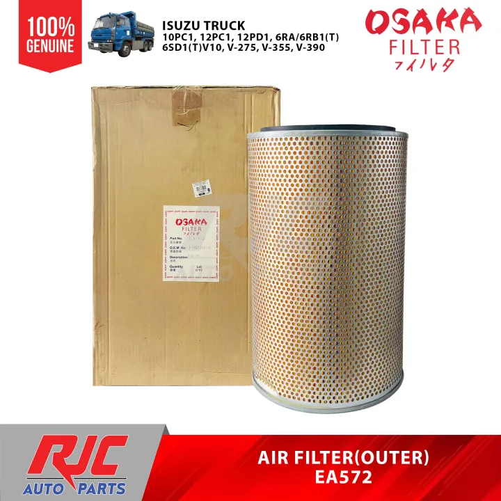 OSAKA Air Filter (Outer) ISUZU TRUCK: 10PC1 12PC1 12PD1 6RA/6RB1(T ...