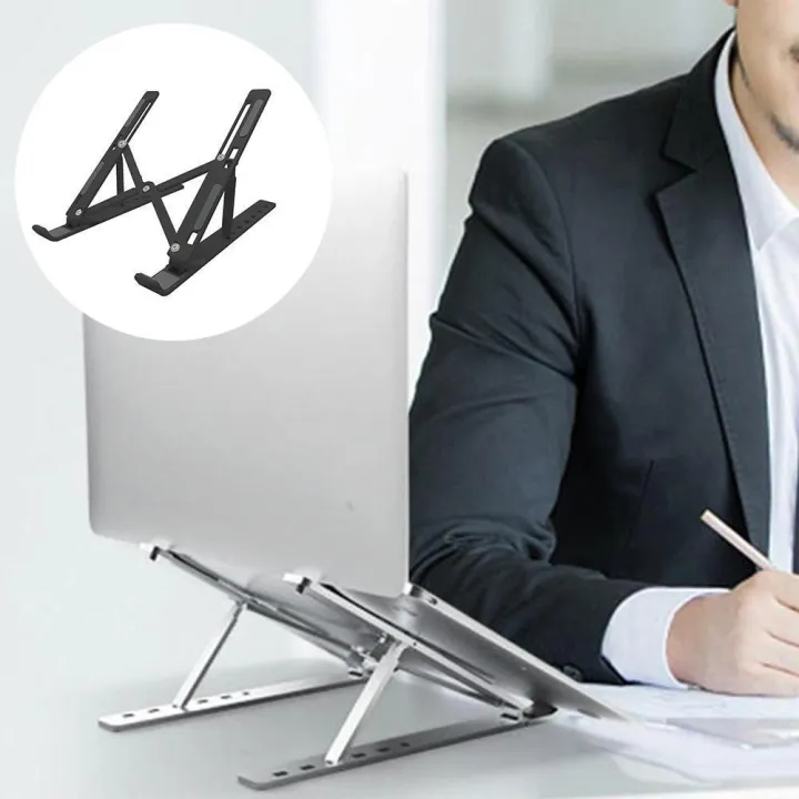 Adjustable Foldable Laptop Stand Desk Portable Notebook Riser Holders ...