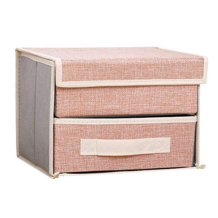 Double-Layer Storage Box Drawer Storage Box Foldable Home Underwear ...