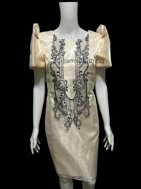 Modern Filipiniana Barong Dress Quality Embroidered Black Edition by ...