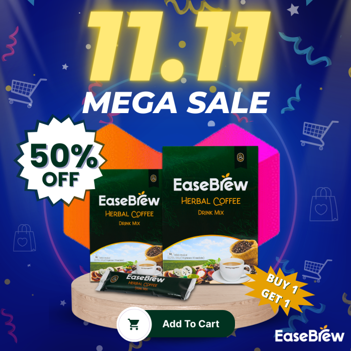 EaseBrew Herbal Coffee Drink Mix 180g - B1T1 (2box) | Lazada PH