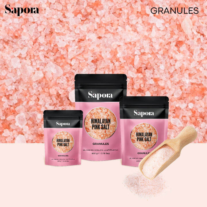 【Dubai Imported】 Himalayan Pink Salt Granules [Sapora][(200g/400g /800g] | Lazada