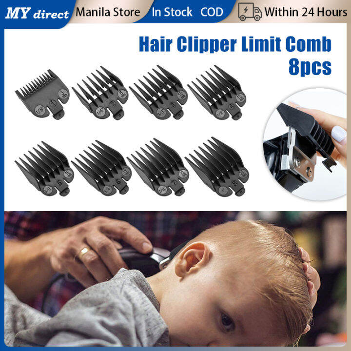 8PCS 3-25mm Universal Hair Clipper Limit Comb Wahl Clipper Guards Set ...