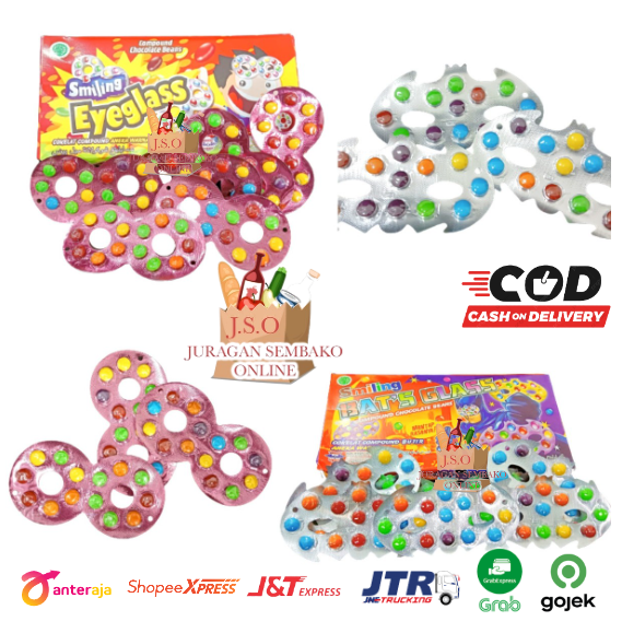 Permen Kacamata Coklat Kacamata Smiling Eyeglass Cokelat Compound ...