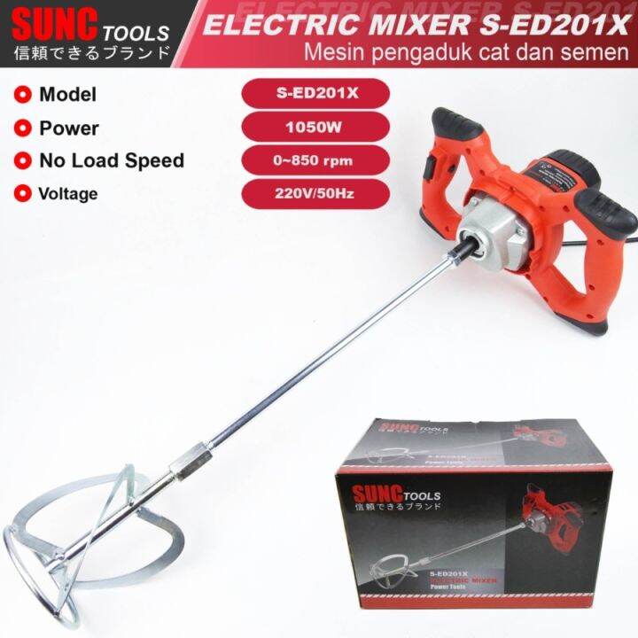 mesin aduk cat / power mixer / mesin aduk semen SUNC TOOLS S-ED201X | Lazada Indonesia