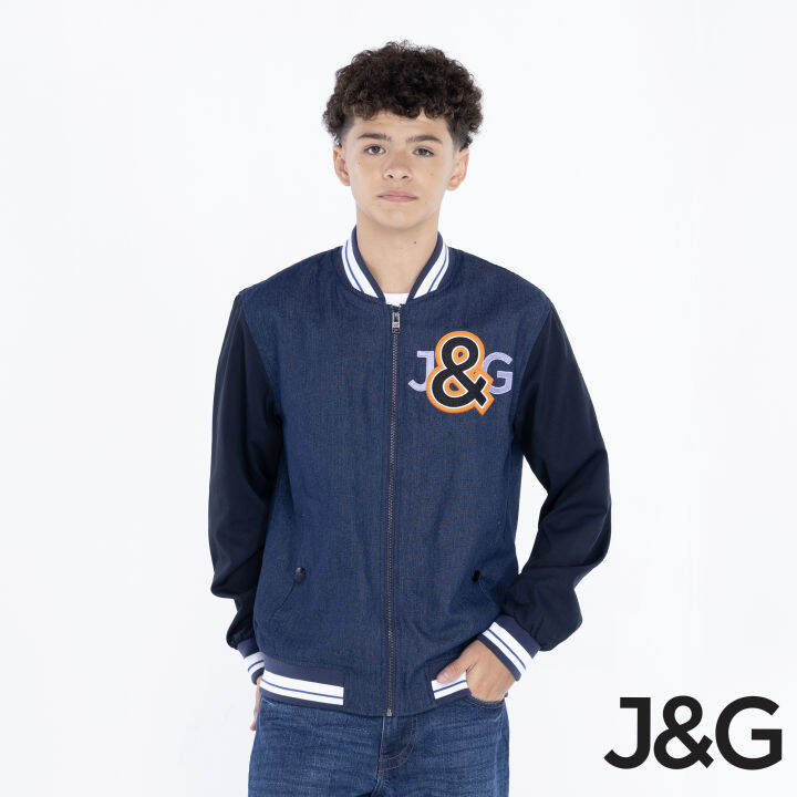 J&G Boy's Moto Fit Varsity Jacket | Lazada PH