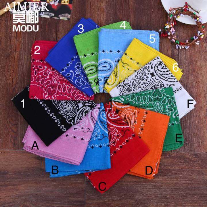 AIMIER 12Pcs scarf Handkerchief cashew flower hip-hop hip-hop Stlye S99 ...