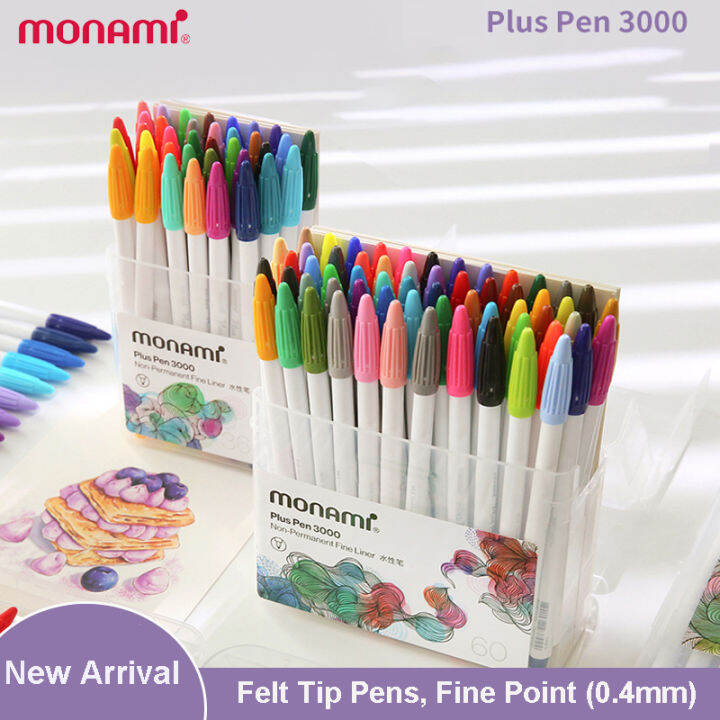 Monami Plus ปากกาเจลกันน้ำ3000,ปากกาหมึกเจลทำจากบัญชีมือขนาด6/12/24/36 ...