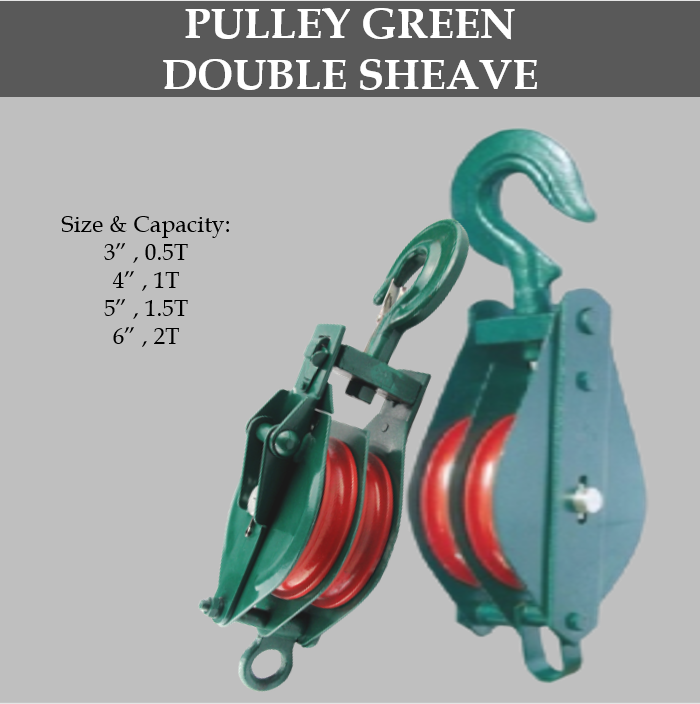 Philchi Corner PULLEY GREEN DOUBLE SHEAVE | Lazada PH