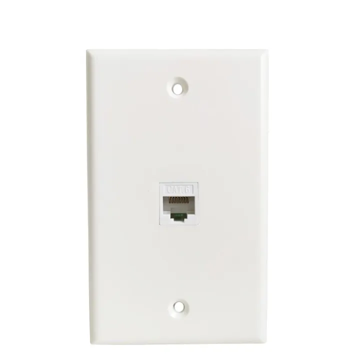 1 Port CAT6 RJ45 Keystone Jack Wall Plate Female To Female Lan Socket ...