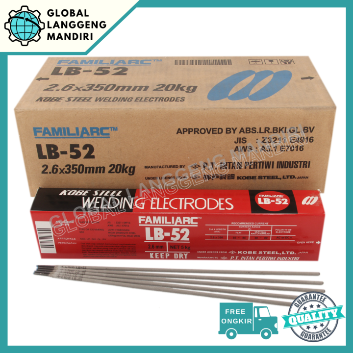 KAWAT LAS KOBELCO LB52 2.6MM (5KG) KAWAT LAS STICK LISTRIK LB52 2.6MM ...