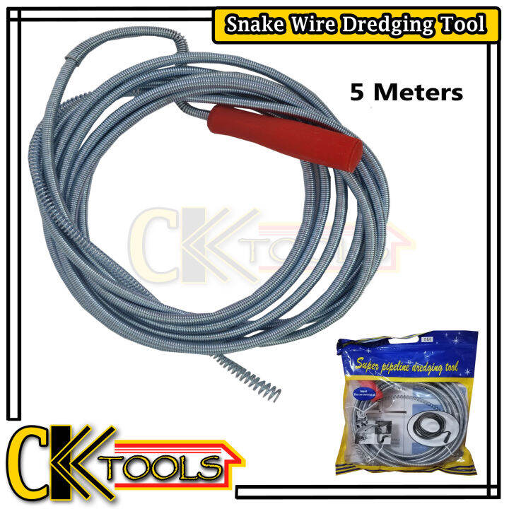 5m Drain Snake Panundot Snake Wire Dredging Tool Drain Cleaner Toilet ...