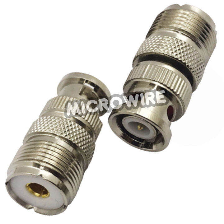 BNC Male Plug To So239 Uhf Pl-259 Jack RF Female Coaxial Adapter Cable ...