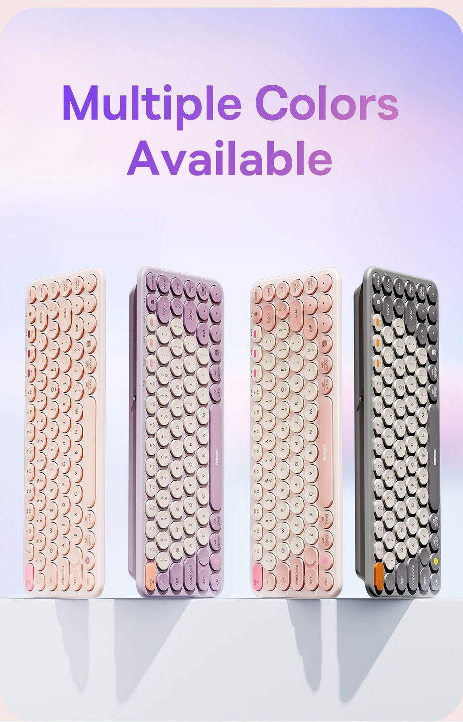 Baseus Wireless Keyboard 2.4G Tri-mode Connect Keyboard For Mac Phone ...