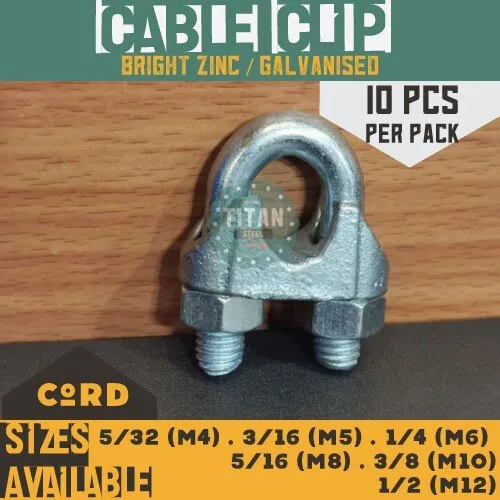 10pcs - Cable Clip (Bright Zinc / Galvanised) | Lazada PH