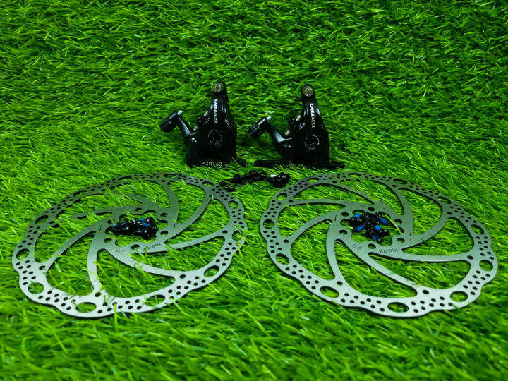 GBBS Tektro C550 Dual Piston Mechanical Disc Brake Caliper Set FLAT MOUNT Road Bike Gravel Bike ...