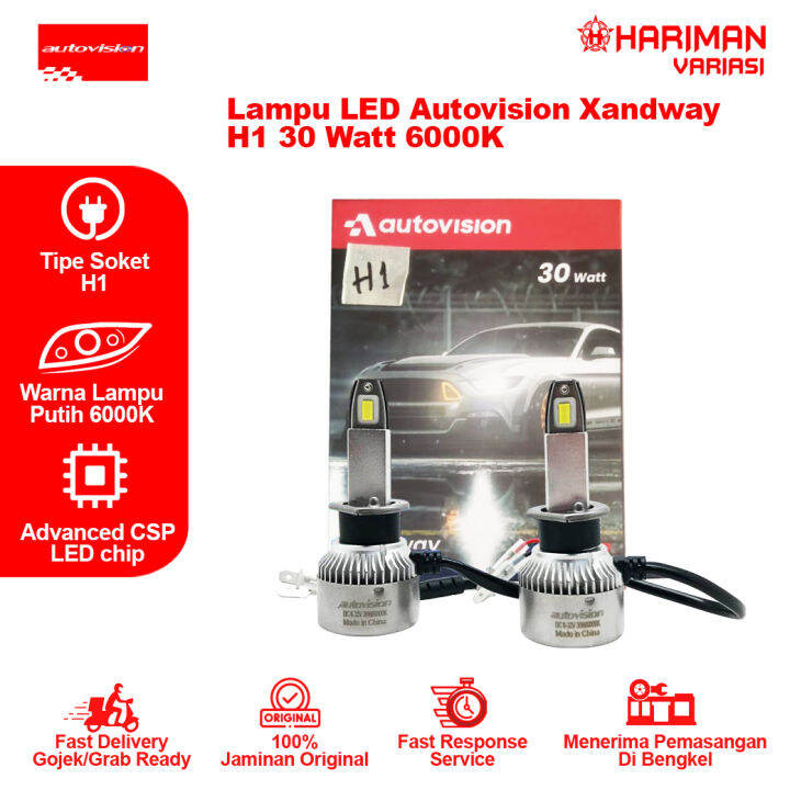 Lampu LED Autovision Xandway H1 30 Watt 6000K Putih | Lazada Indonesia