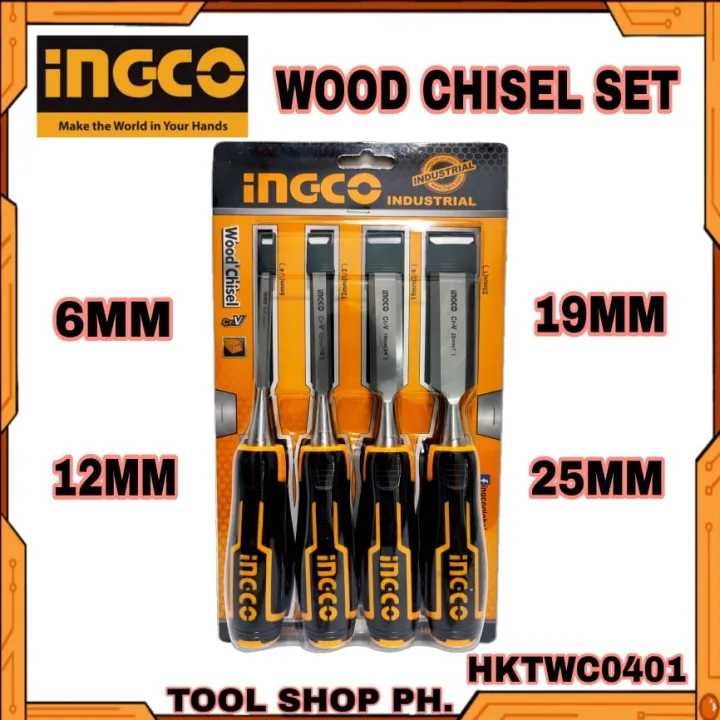 INGCO Wood Chisel 4PCS-SET Cr-V HKTWC0401 | Lazada PH