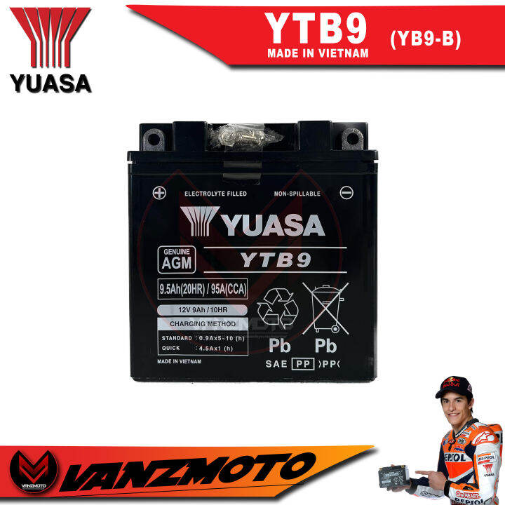 Yuasa YTB9 (YB9-B, 12N9-3B) Motorcycle Battery (Vietnam) | Lazada PH