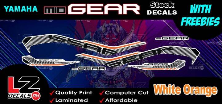 Yamaha Mio Gear Stock Decals / Stickers with freebies | Lazada PH
