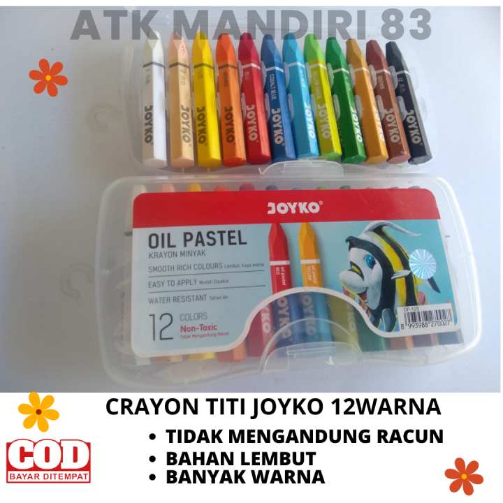 Oil Pastel Krayon Minyak Joyko TiTi OP-12S 12 Warna Colors | Lazada Indonesia