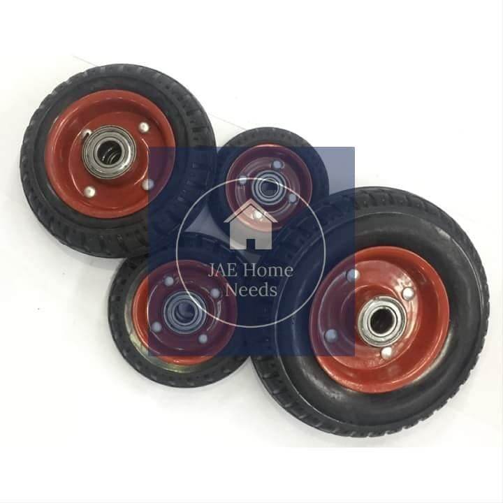 Heavy Duty Steal Body Rubber Wheel/ Push Cart Wheel 4 inches, 5 inches ...