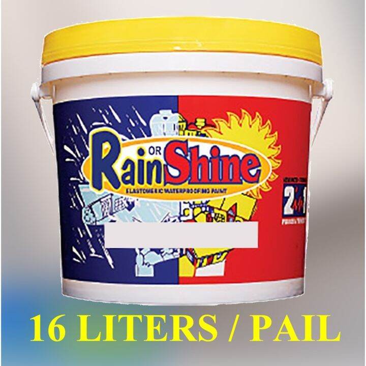 Rain or Shine Elastomeric Waterproofing Paint Pail / 16 Liters Chart ...