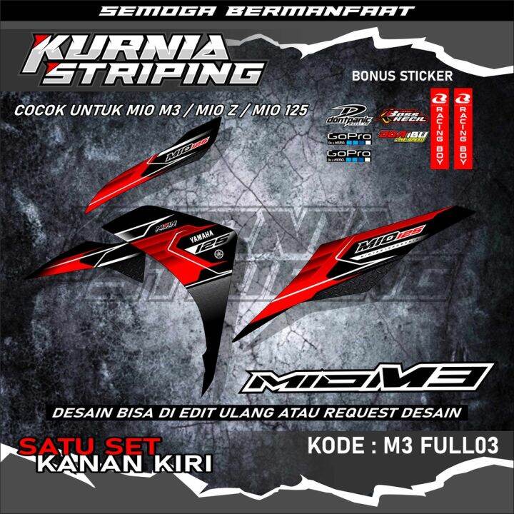 Stiker Mio M3/Z Decal Striping Standar keren Mio M3/Z Premium Racing bisa request stiker mio m3 ...