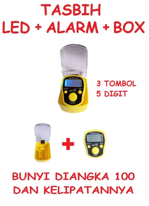 Tasbih Digital Alarm FREE Box / Alat Hitung 5 Digit Counter Murah ...