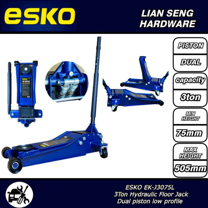 ESKO EK-J3075L 3 TON HYDRAULIC FLOOR JACK LOW PROFILE | Lazada