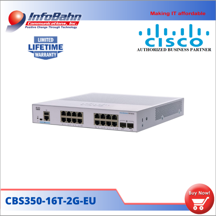 Cisco Business Managed Switch 16 Port GE, 2x1G SFP (CBS350-16T-2G-EU ...
