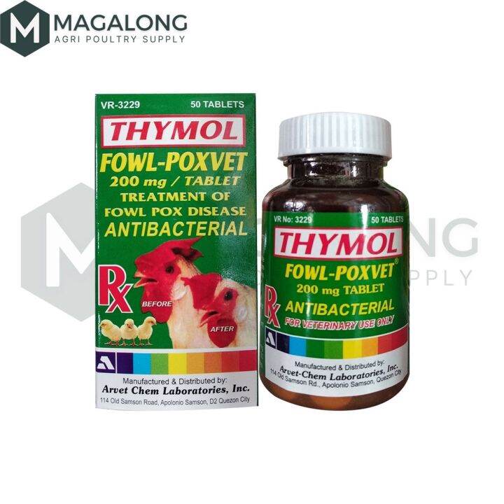 Thymol Fowl-Poxvet Arvet 50 Tablets | Lazada PH