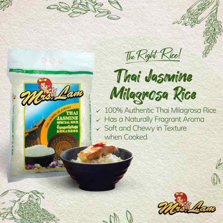 5KG Mrs Lam Thai Jasmine Rice | Lazada PH