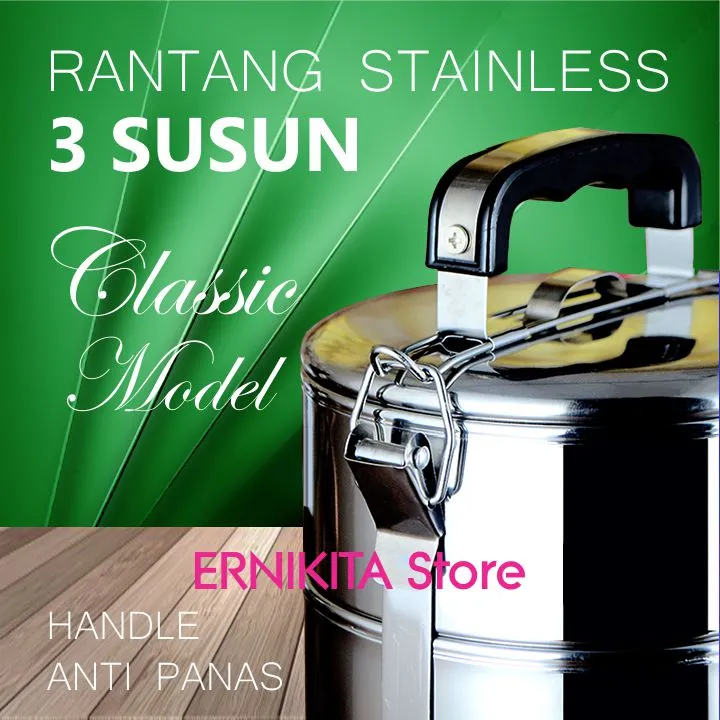 RANTANG STAINLESS 3 SUSUN - Rantang Makanan Catering | Lazada Indonesia