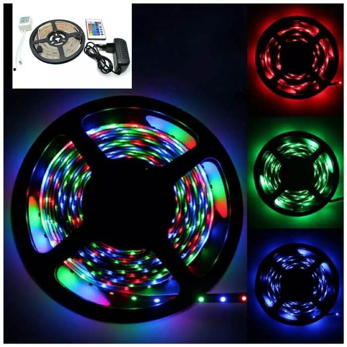 COD Lampu LED Strip RGB Led SMD 3528 RGB Lampu Roll Led Strip Rgb Set ...