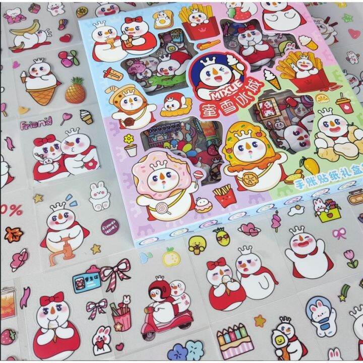 LittleOne - Set sticker anak motif mixue cute dengan kotak | Lazada ...
