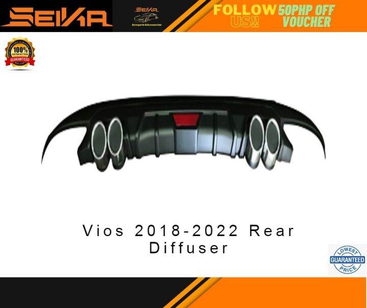 Toyota Vios 2019, 2020, 2021, 2022, 2023 Rear Diffuser 2019-2022 ...