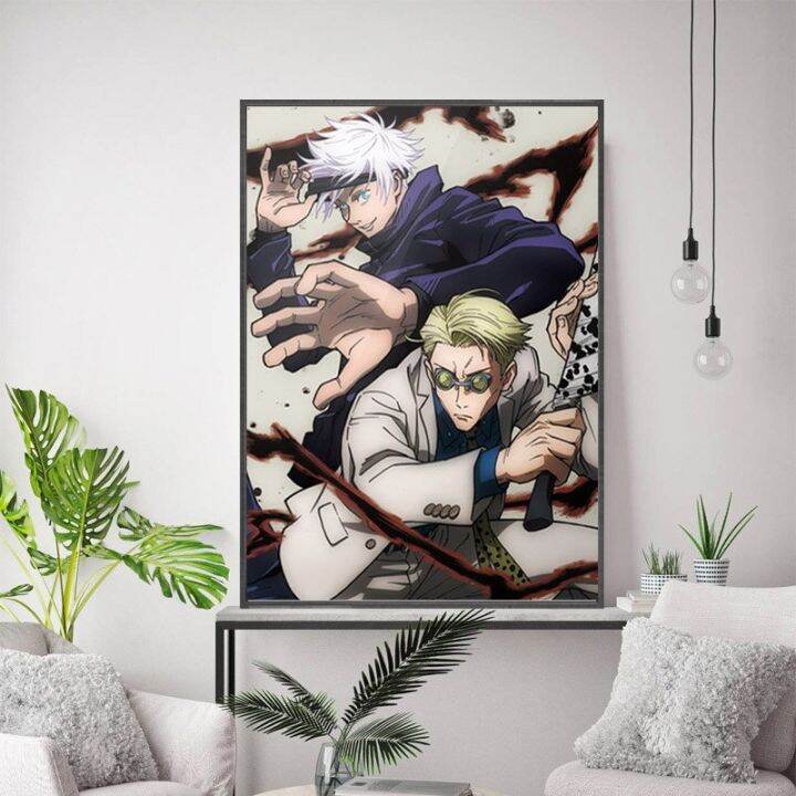 Kento Nanami Satoru Gojo Jujutsu Kaisen Anime Canvas Painting Nursery ...