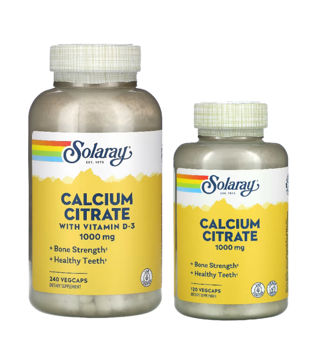 Solaray, Calcium Citrate, 1,000 mg, 120/240 VegCaps | Lazada PH