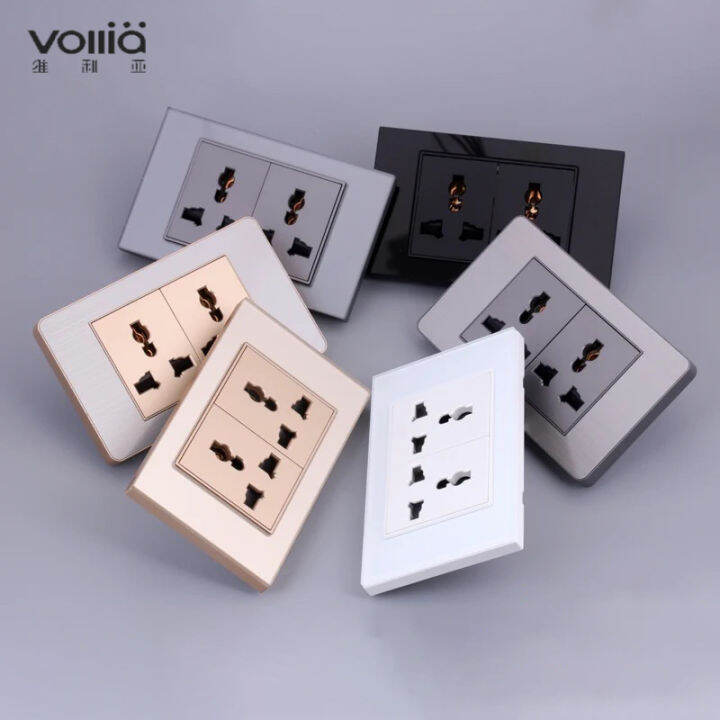 Vollia Gray 1/2/3/4 Gang 1/2 Way Wall Switch for Light Electrical ...