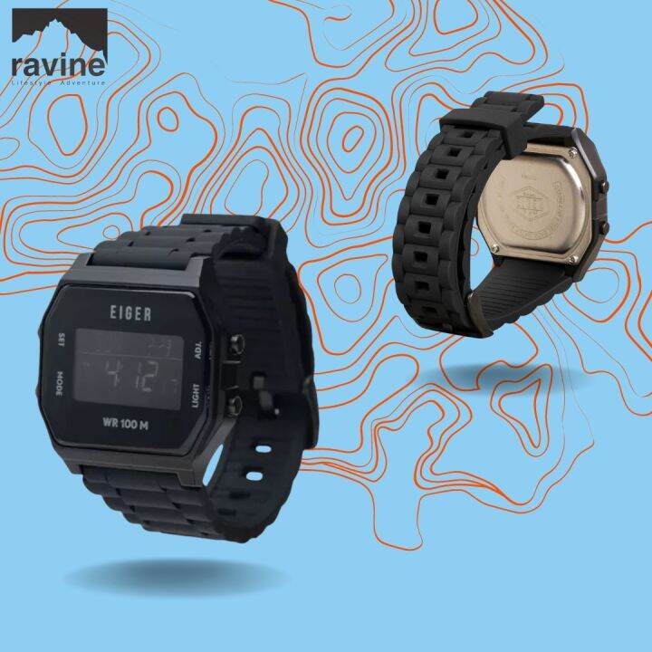 EIGER JAM TANGAN PROVO ORIGINAL WATCH - BLACK | Lazada Indonesia