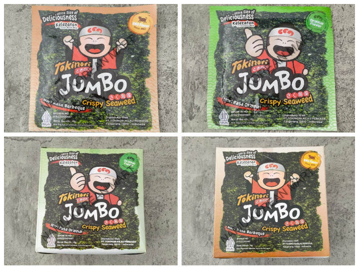 Tokinori Jumbo Snack Original / Tokinori Snack BBQ / Cryspy Seaweed ...