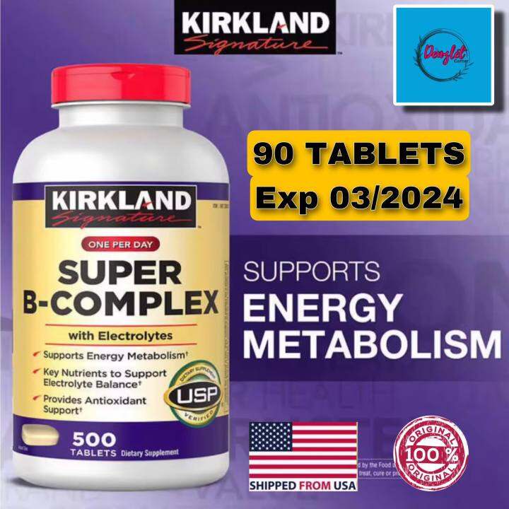 KIRKLAND Super B-Complex with Electrolytes REPACKED 90 Tablets | Lazada PH