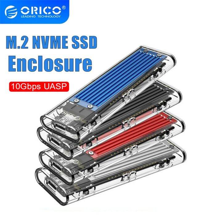 ORICO M2 SSD Case NVME SSD Enclosure M.2 to Type C Transparent Hard ...