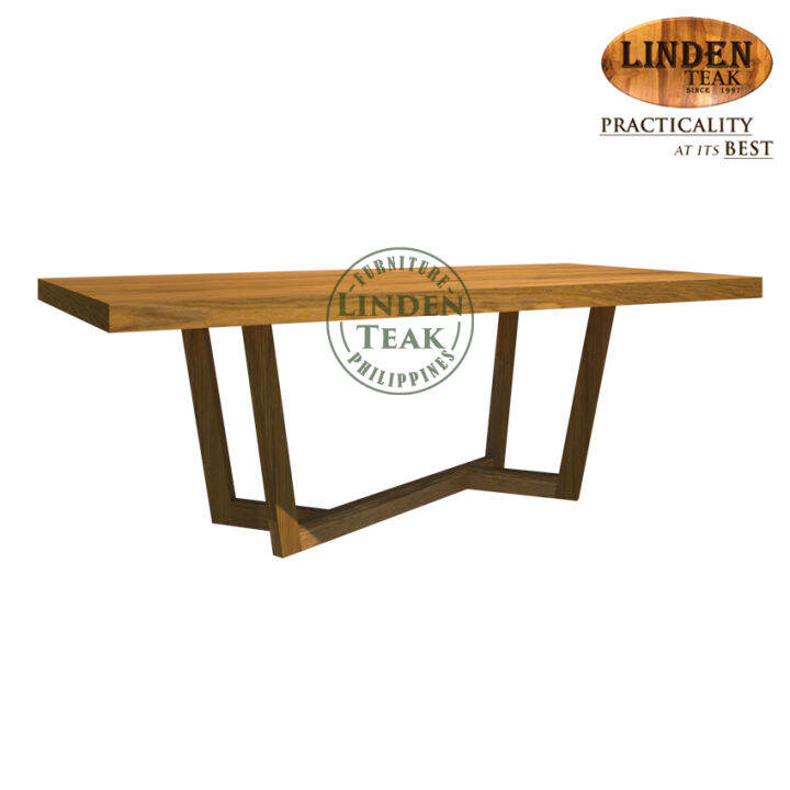 Handcrafted Solid Teak Abstract Dining Table | Lazada PH