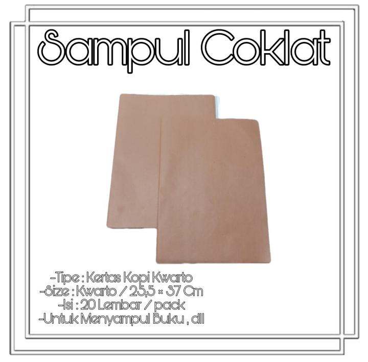 Tkkl Sampul Buku Coklat Polos Ukuran Kwarto Isi 20 Lembar Lazada