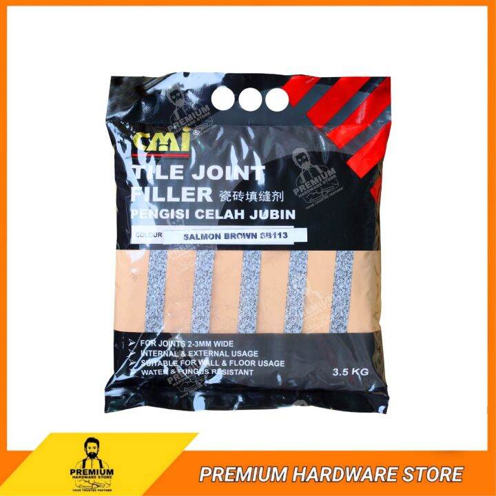 CMI Tile Joint Filler Salmon Brown SB113 3.5KG Tile Grout Cement Floor ...